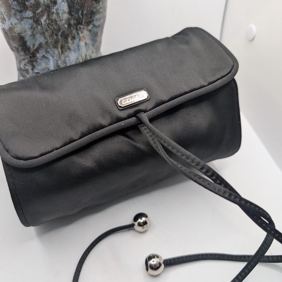 Coach | Jewelry | Coach Black Satin Roll Up Jewelry Pouch | Poshmark